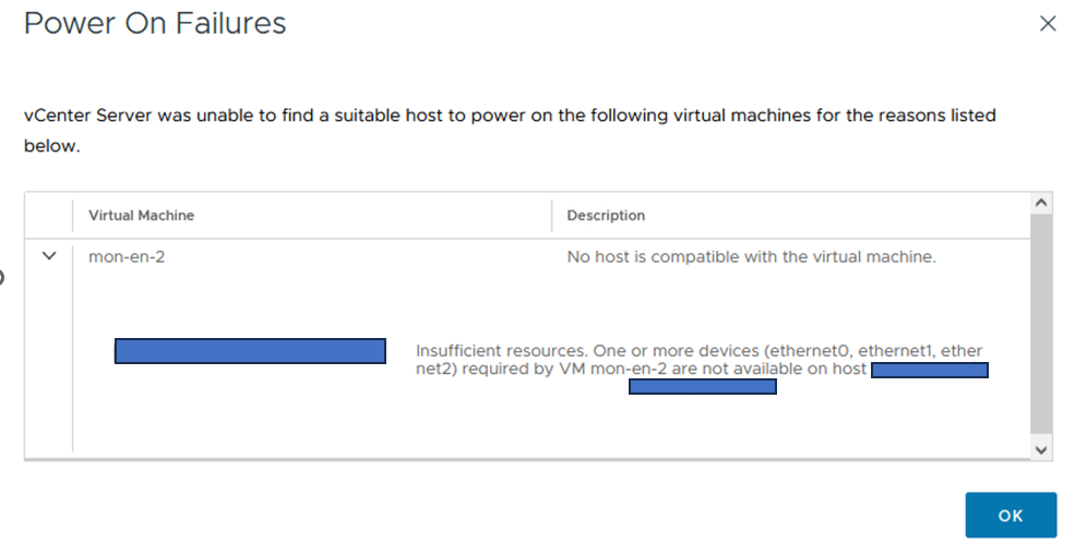 esxi settings virtual machine with uptv2 enabled running on dpu backed nics fails to start refer ...