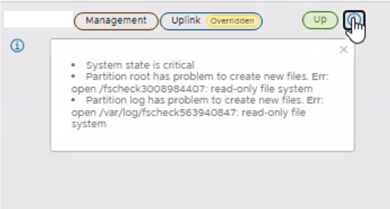 only file system partition log has problem to create new files err open var log fscheck read ...